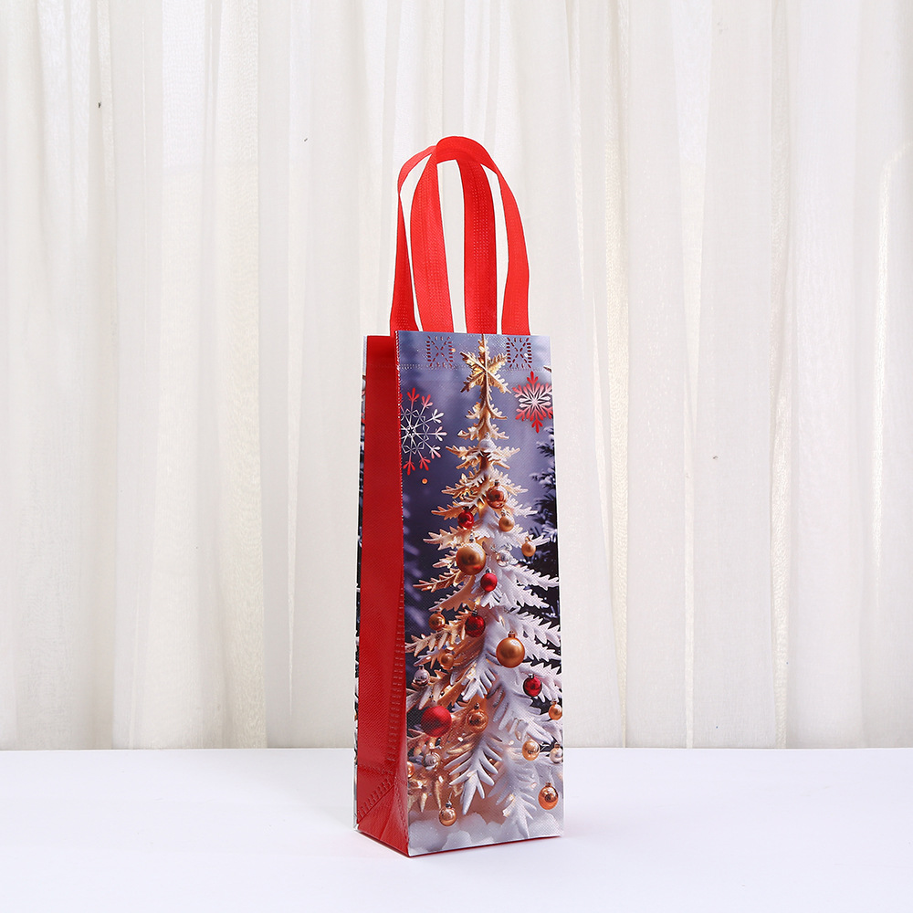Christmas Wine Gift Bags Non Woven Bottle Bags with Handles for ...